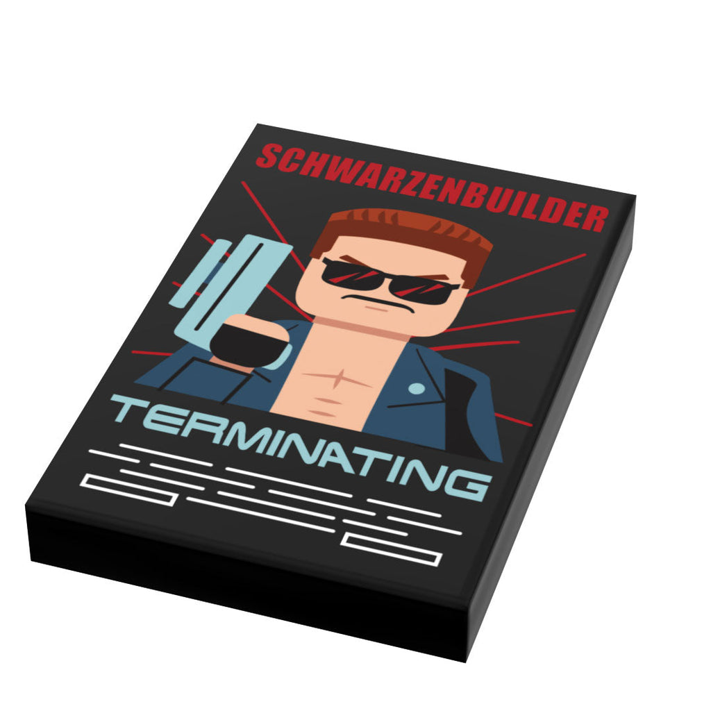 Terminating Movie Cover (2x3 Tile) made using LEGO parts – United Brick Co®