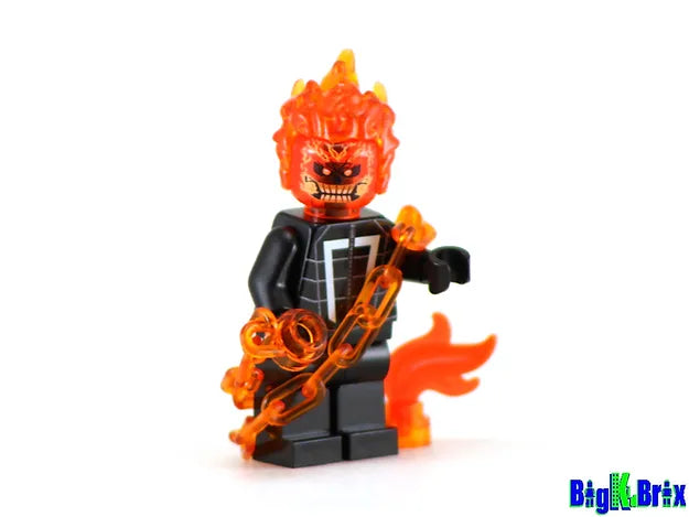 FIRE RIDER Marvel Custom Printed Lego Minifigure – United Brick Co®