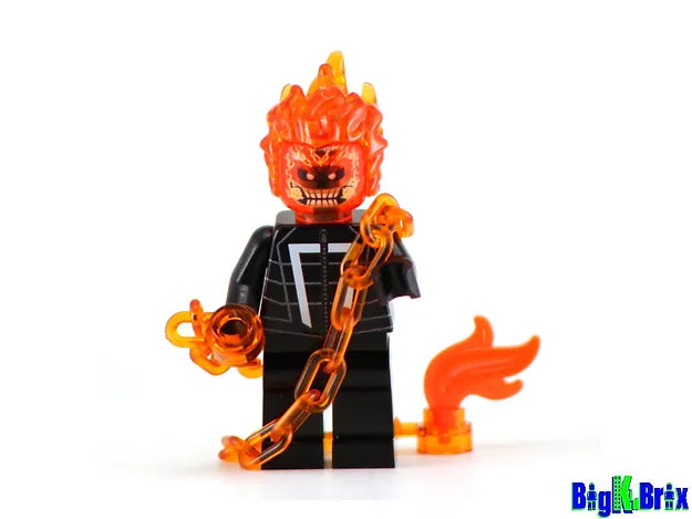 GHOST RIDER Marvel Custom Printed Lego Minifigure – Atlanta Brick Co