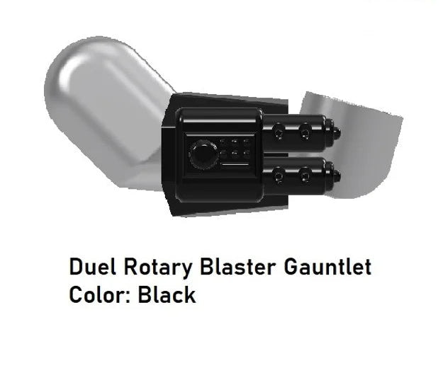 MANDALORIAN DUEL ROTARY BLASTER Gauntlet Custom for Lego Minifigure ...