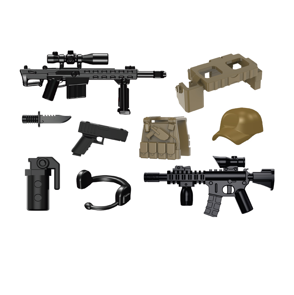 Army Sniper Tactical Gear Pack Custom Minifigure Toy Accessories ...