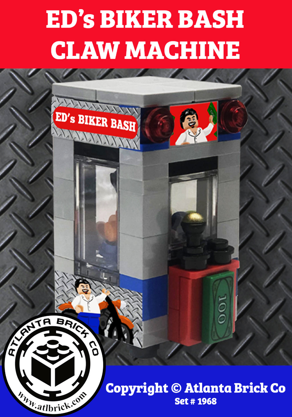 Ed's Biker Bash Claw Machine Building Kit #ABC1968 – United Brick Co®