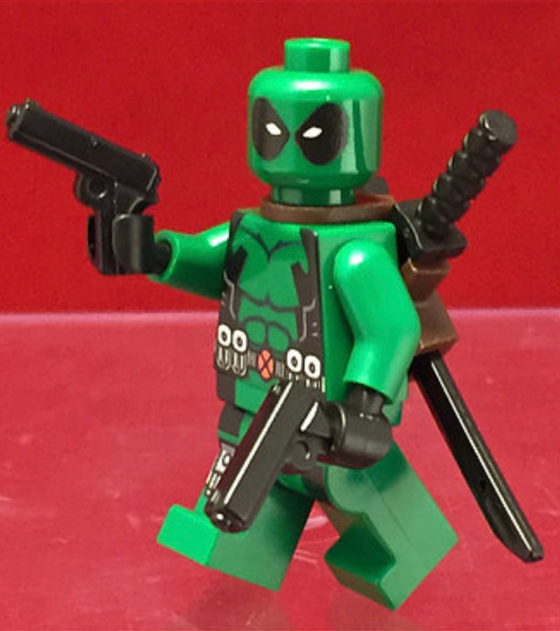 Deadpool Green Outfit Marvel Custom Printed Minifigure – Atlanta Brick Co
