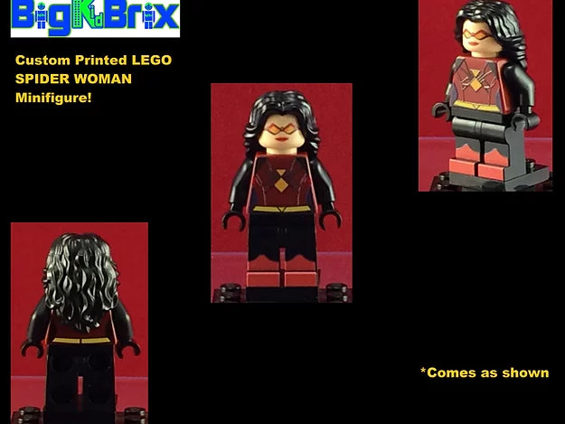 Spider Woman v2 Custom Printed & Inspired Marvel Lego Minifigure ...
