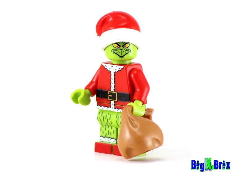 Grinch Custom Printed LEGO Minifigure – United Brick Co®
