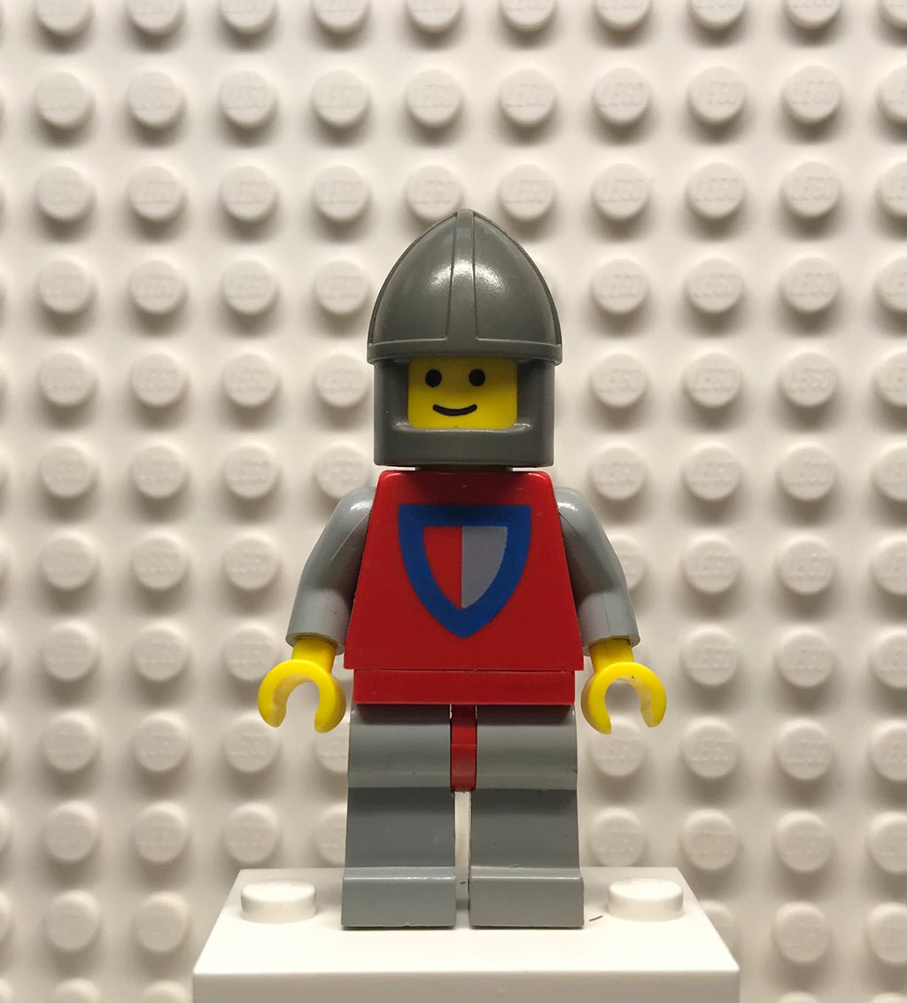Classic Knight, Shield Red/Gray, Light Gray Legs with Red Hips, Dark G ...