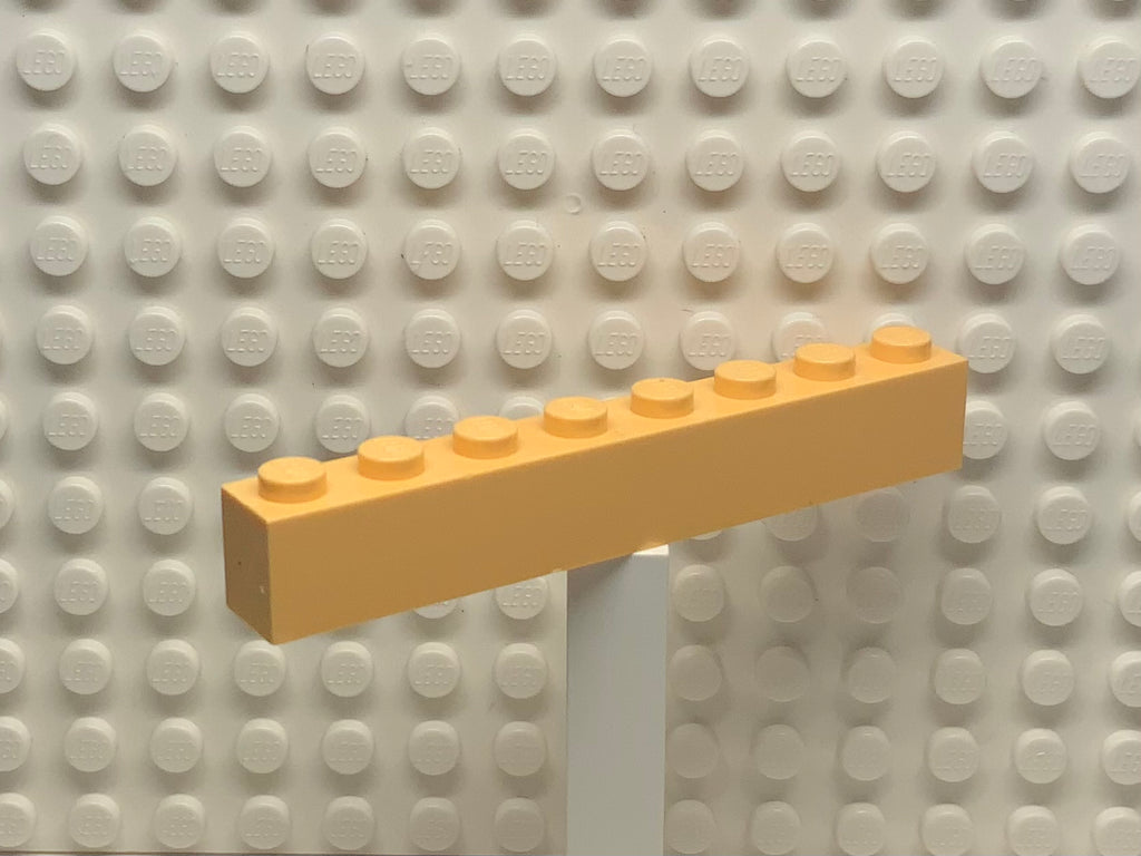 1x8 Brick, Lego® Part Number 3008 Light Orange – United Brick Co.