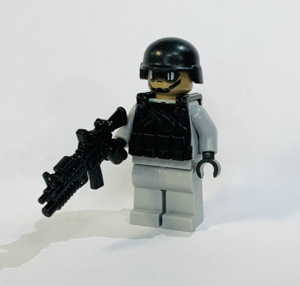 Gray Army Custom Minifigure – United Brick Co®