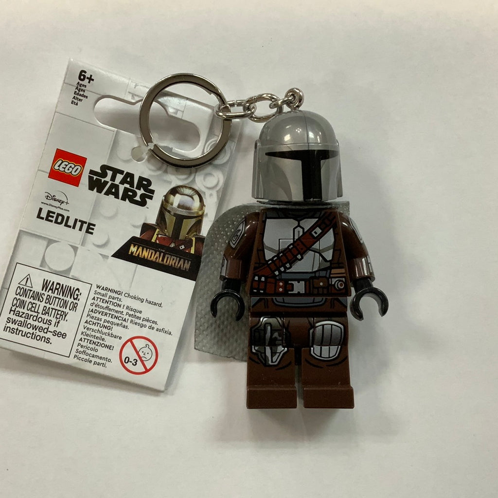 LEGO® The Mandalorian/Din Djarin Silver Beskar Armor Keychain LED Ligh ...