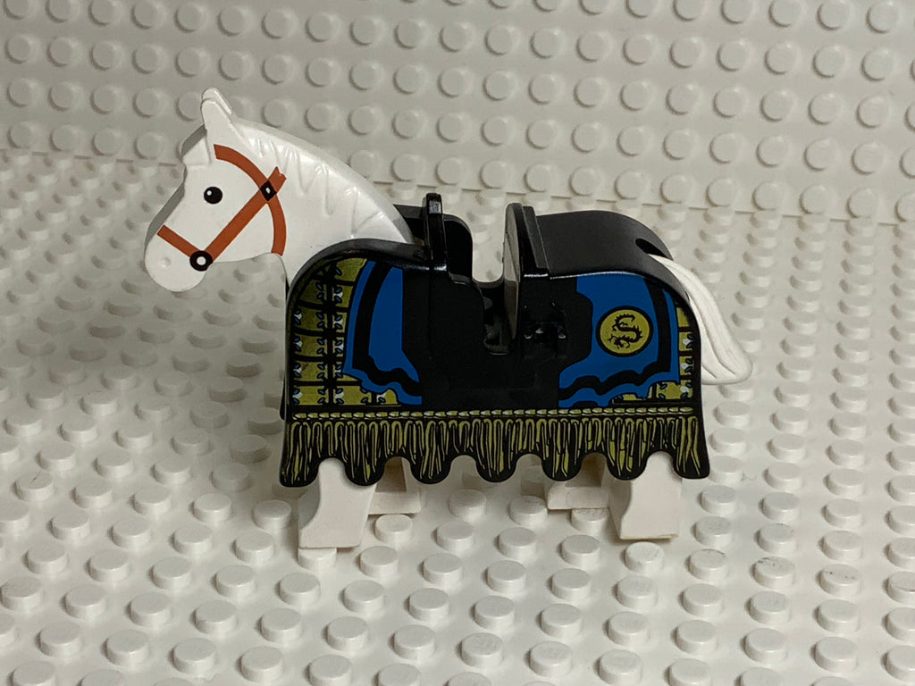 LEGO® Horse Barding, Armor Gold & Blue Ninja Pattern – United Brick Co®