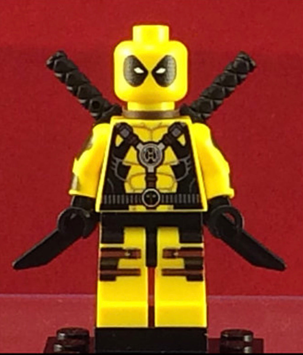 Deadpool Yellow Outfit Marvel Custom Printed Minifigure – United Brick Co®